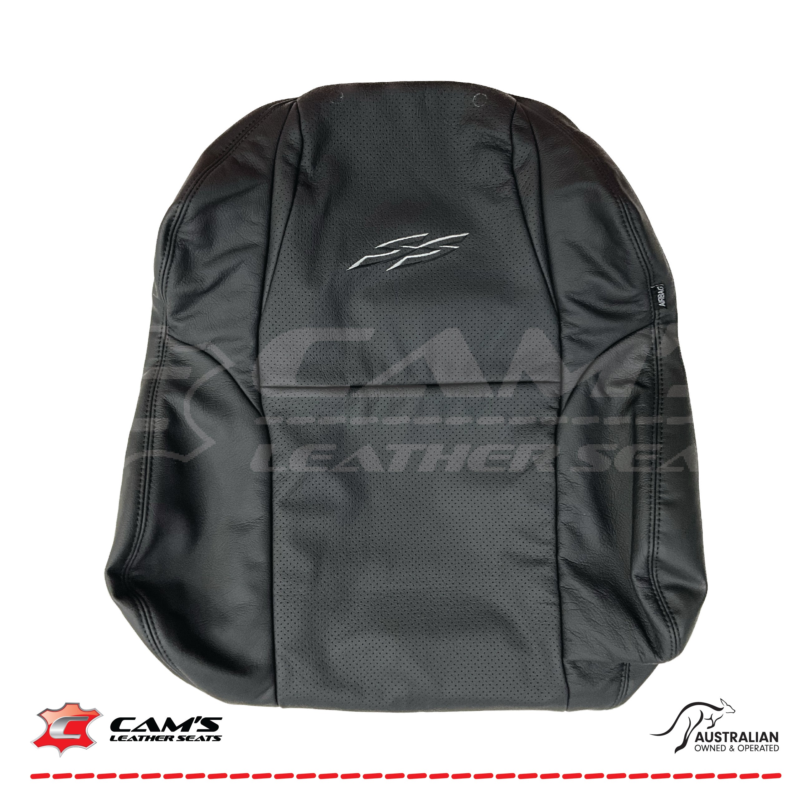 LEATHER TRIM FOR HOLDEN FRONT SEAT BACK REST VY/VZ SS ANTHRACITE LH OR ...