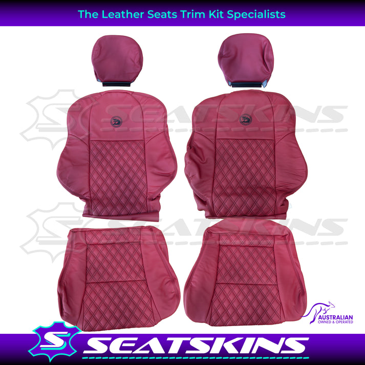 LEATHER SEATS TRIM KIT FOR HOLDEN VT/VX/VY SERIES 1 SS STYLE SEATS RED ...