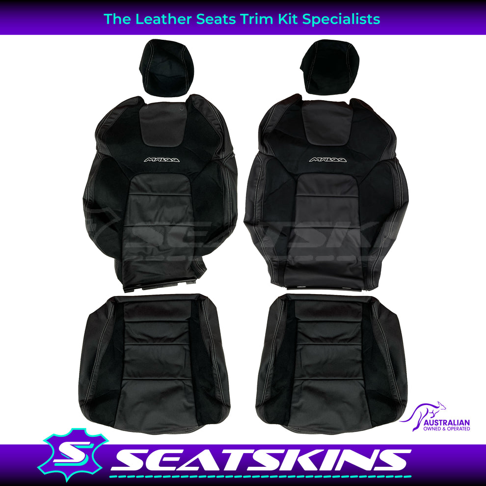 LEATHER SEATS TRIM KIT FOR HOLDEN HSV VE MALOO BLACK FACTORY STYLE SUE ...