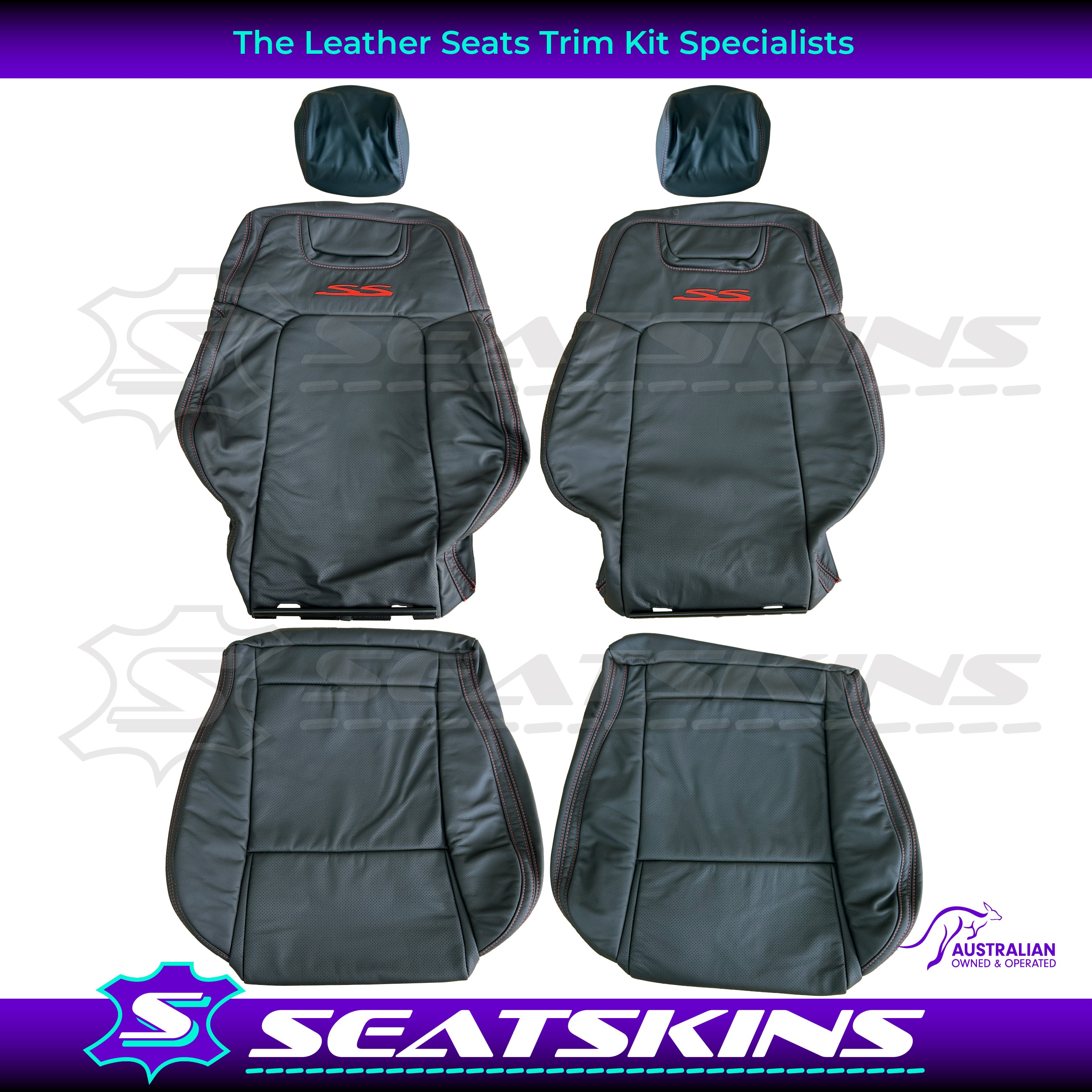 LEATHER SEATS TRIM KIT FOR VE SS UTE CHOOSE YOUR COLOUR – SeatSkins ...