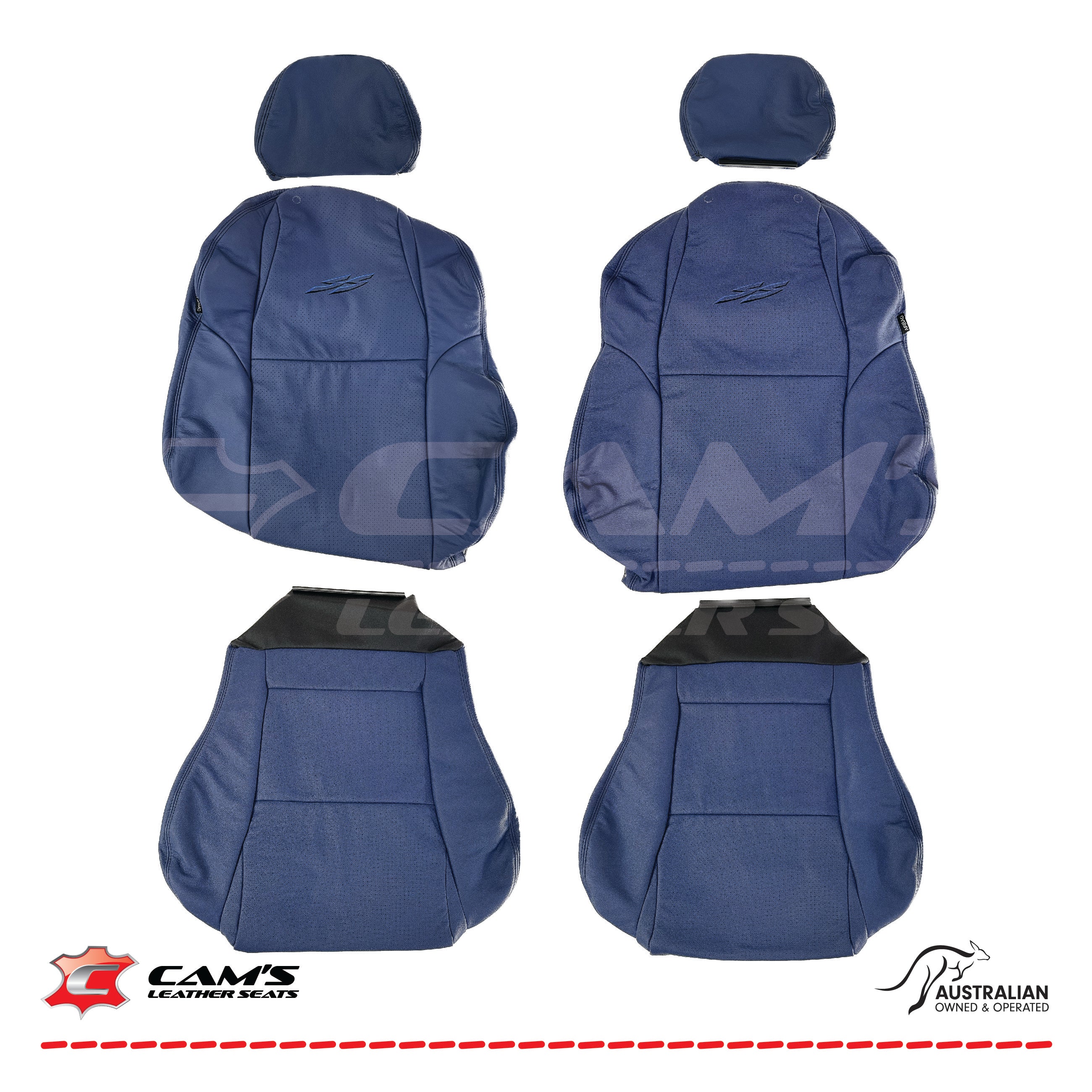 LEATHER SEATS TRIM KIT FOR HOLDEN VY S2 / VZ SS UTE BLUE FACTORY STYLE ...
